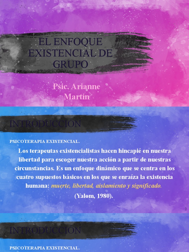 Enfoque Existencial en Grupos | PDF | Existencialismo | Psicoterapia