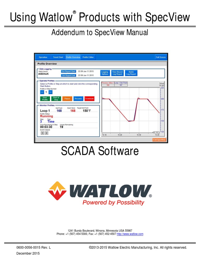 Using Watlow Products With Specview: Addendum To Specview Manual | PDF ...