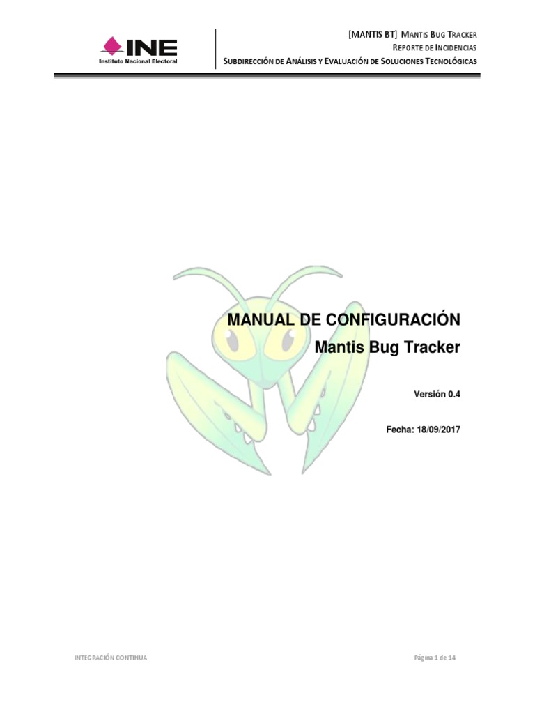 Manual Mantis v0.4 PDF | PDF | Error de programación | Usuario (informática)