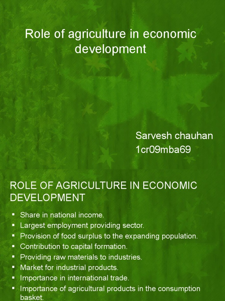 Role of Agriculture in Economic Development | PDF