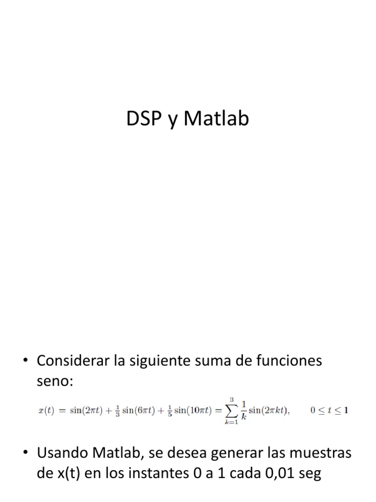 Material DSP y Matlab - DSP (2018-03) | PDF