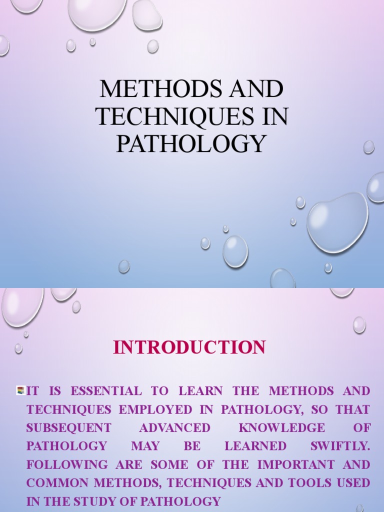 Methods and Techiniques in Pathology | PDF | Histopathology | Histology
