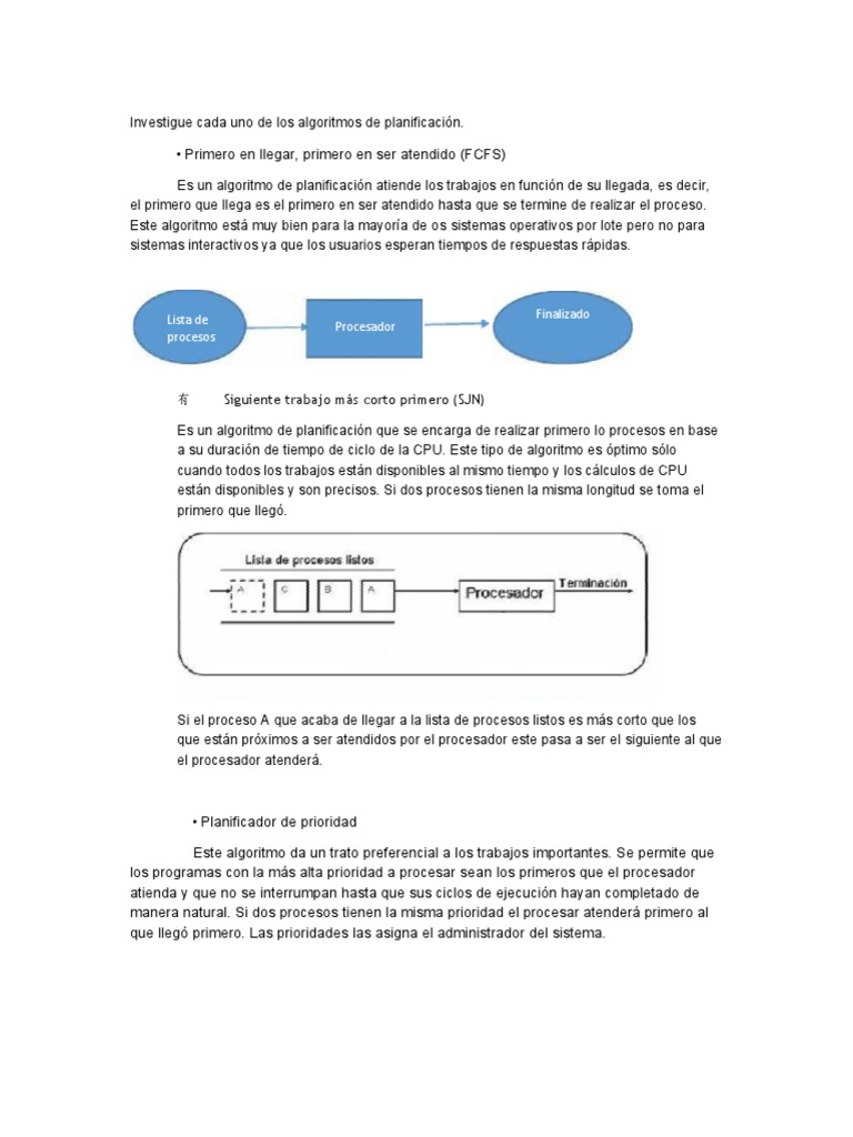 PDF Algoritmos de Planificacion | PDF | Proceso (Computación) | Unidad ... PDF Algoritmos de Planificacion | PDF | Proceso (Computación) | Unidad ...