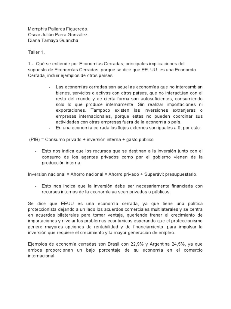 Economia Abierta Vs Economia Cerrada | PDF | Política | Macroeconómica