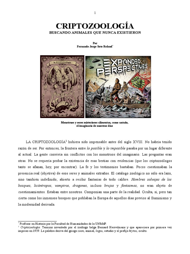 Criptozoologia Buscando Animales Que Nun PDF | PDF | Criptozoología | Objeto volador no identificado