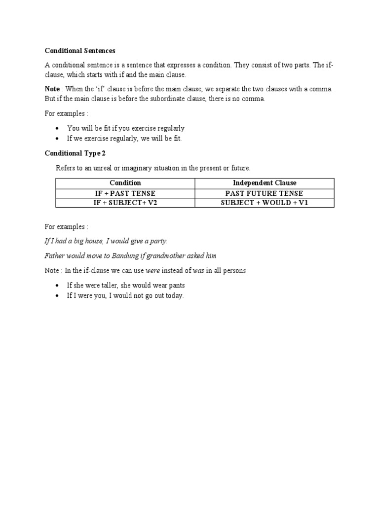 Conditional Sentences FIX MATERI | PDF