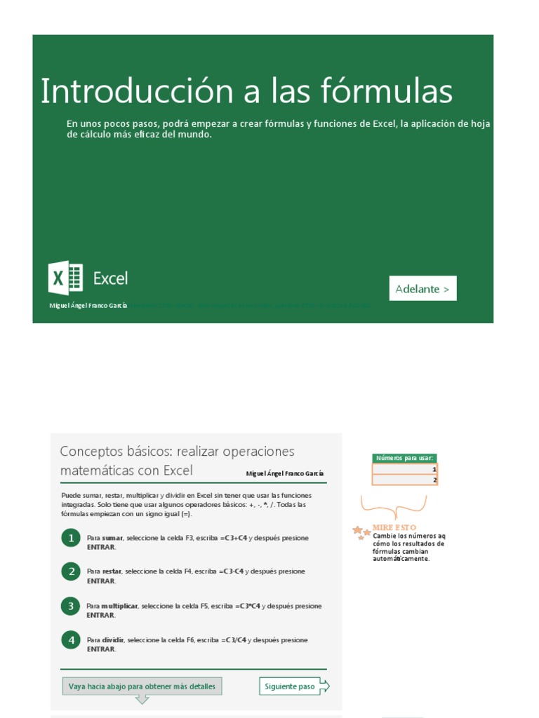 Libro de Formulas | PDF | Microsoft Excel | Fracción (Matemáticas)