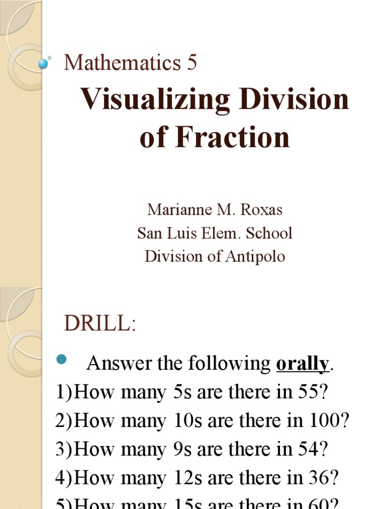 Visualizing Fraction Division | PDF | Teaching Mathematics