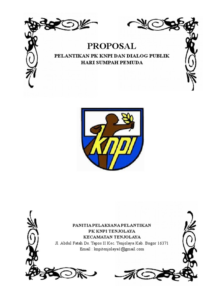 Proposal Pelantikan Knpi | PDF