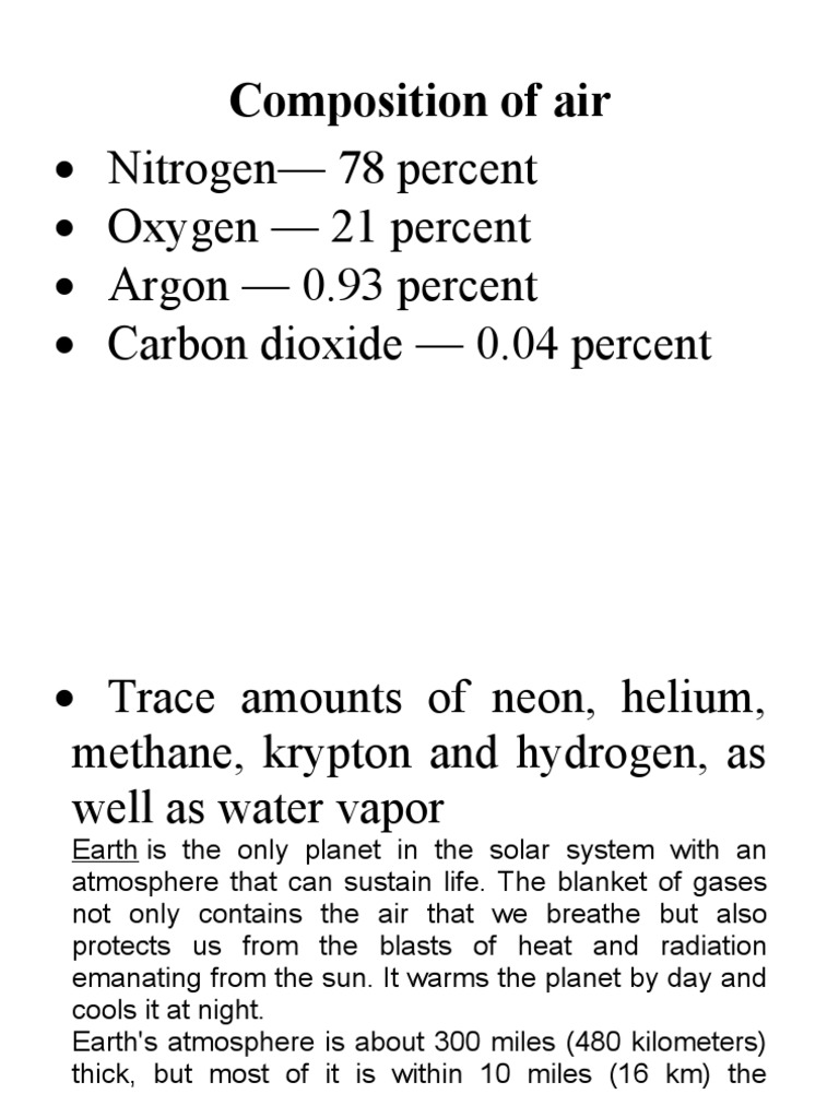 The Composition and Structure of Earth's Protective Atmosphere | PDF ...