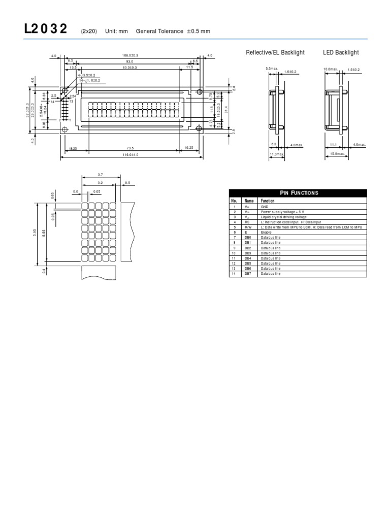 L1671 LCD Datasheet | PDF | Random Access Memory | Bit