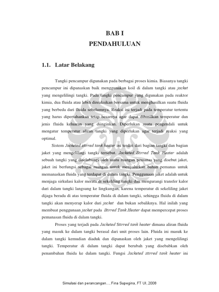 Jacketed Stirred Tank Reactor | PDF