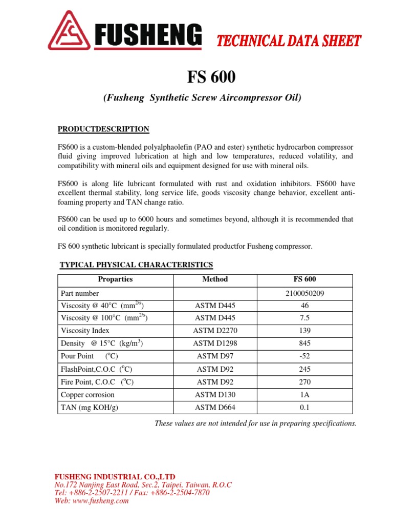 FS 600 Data Sheet | PDF