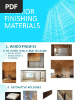 Interior Materials and Finishes Guide | PDF | Flooring | Wall
