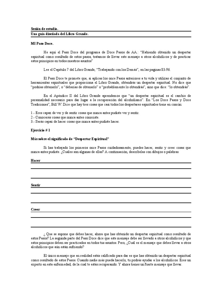 12 Paso AA | PDF | Programa de doce pasos