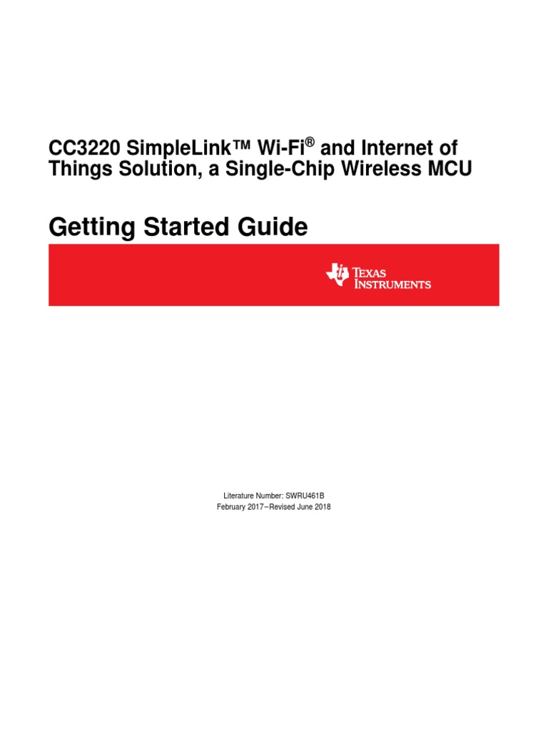 Getting Started Guide CC3220 | PDF | Microcontroller | Wi Fi