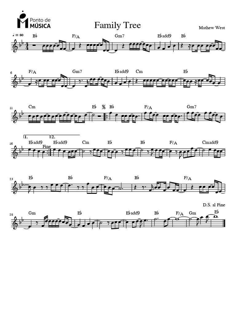 Family Tree BB - Partitura Da Melodia | PDF
