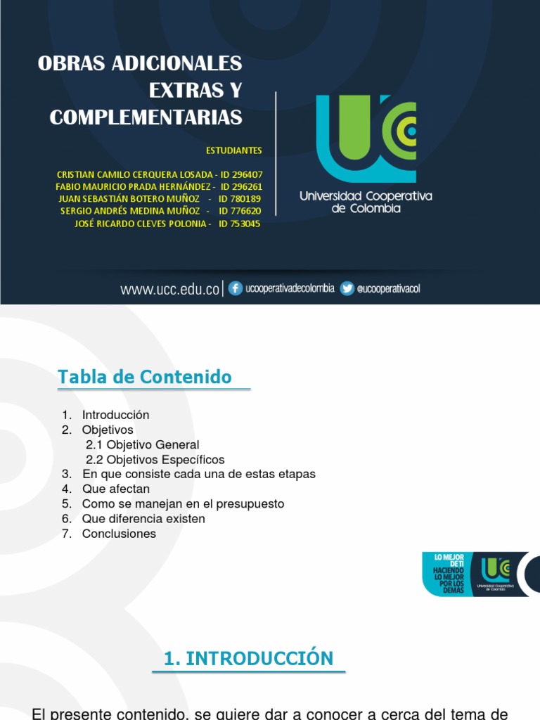 Obras Adicionales Extras y Complementarias PDF | PDF | Presupuesto | Economias