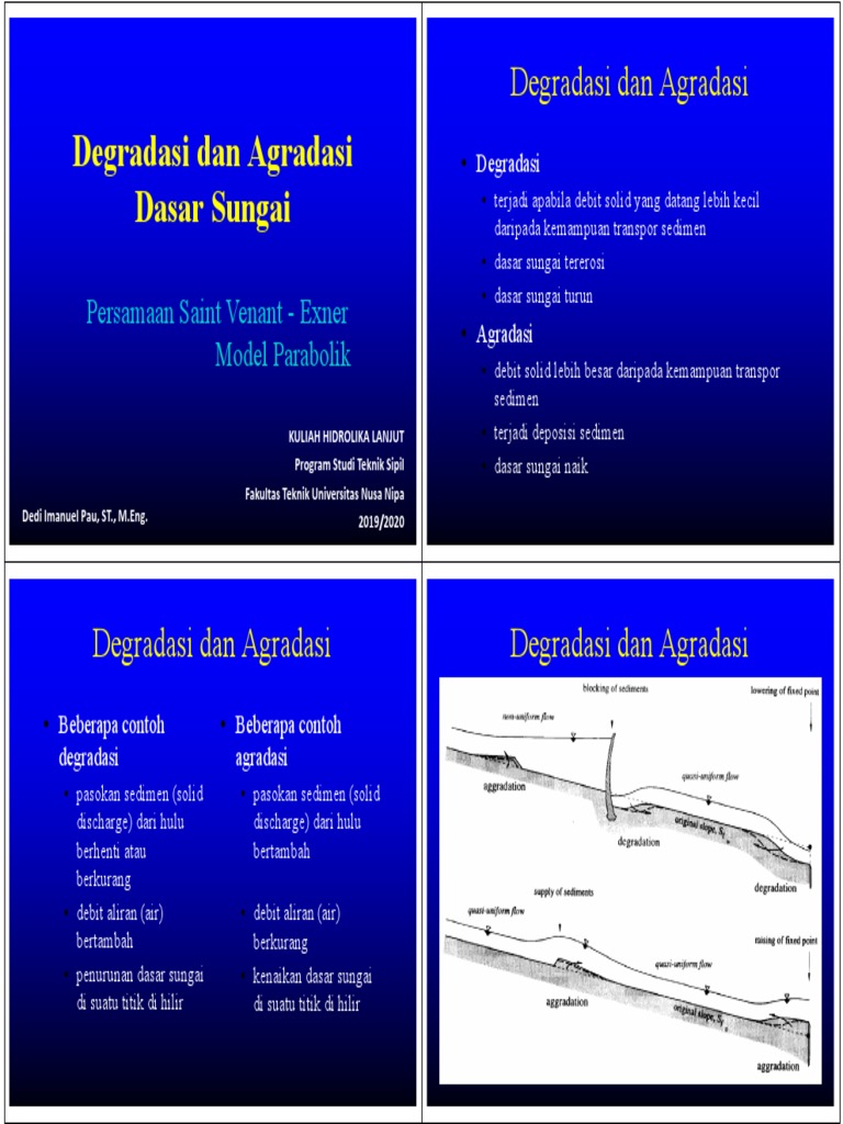 464310190220degradasi Dan Agradasi Dasar Sungai | PDF
