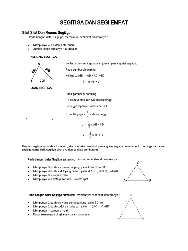 Materi Segitiga Dan Segiempat | PDF