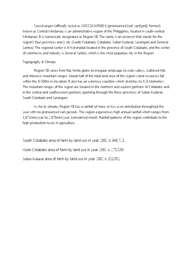 Region 12 | PDF
