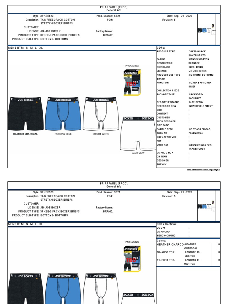 Spec Sheet | PDF | Seam (Sewing) | Clothing