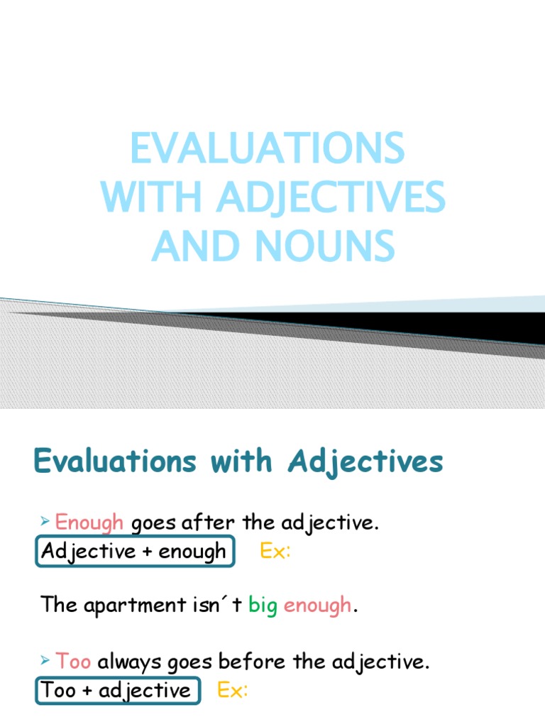 Adjective Evaluations in Context | PDF