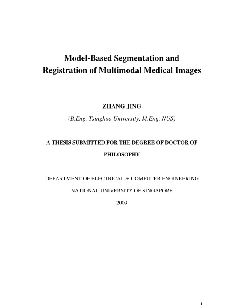 Thesis Zhang Jing Pdf Magnetic Resonance Imaging Medical Imaging