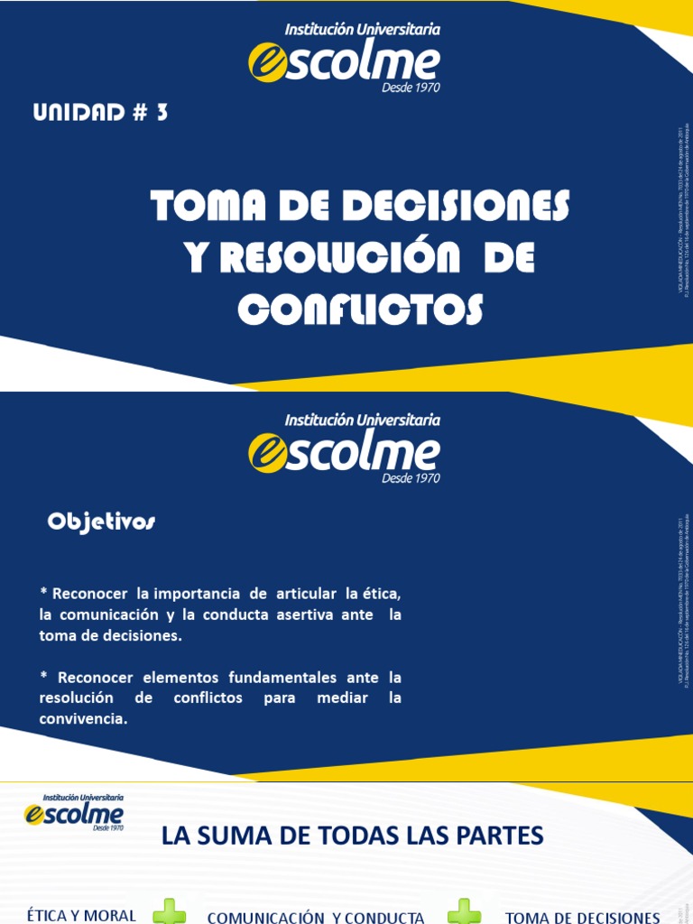 Toma de Decisiones y Resolución de Conflictos PDF | PDF | Conflicto ...