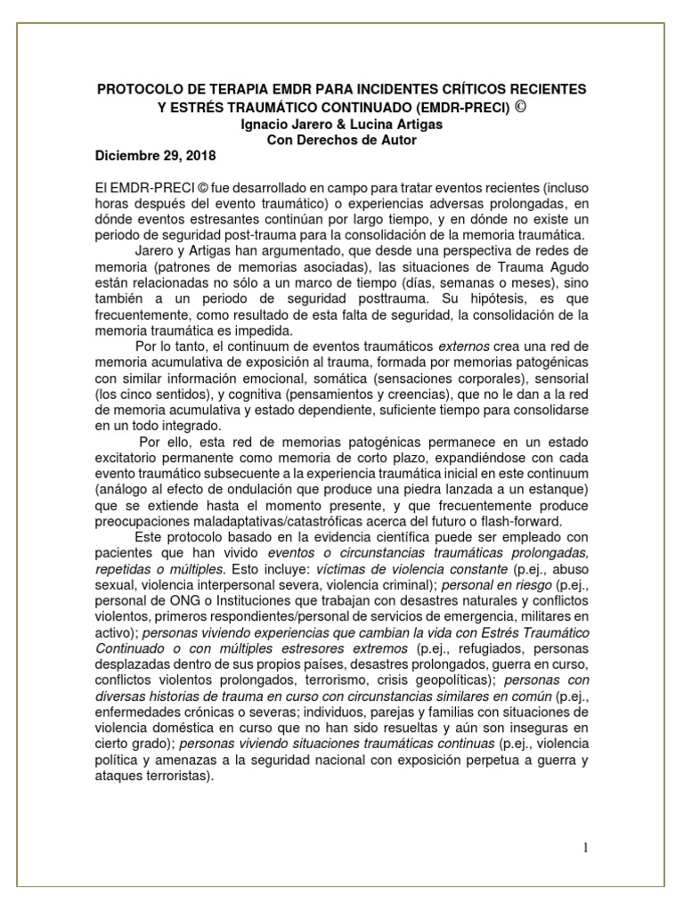 4 Emdr-Preci-Español-Diciembre 29-2018 (3166) PDF | PDF | Memoria ...