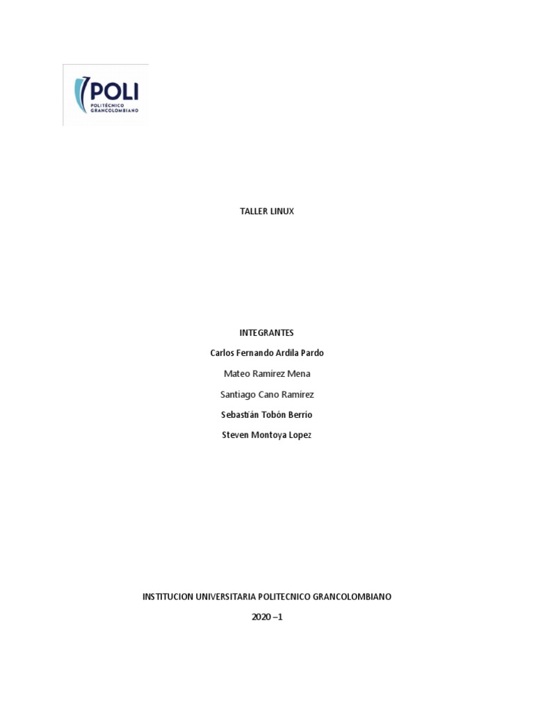 Taller - Linux | PDF | Unix | Distribución de Linux