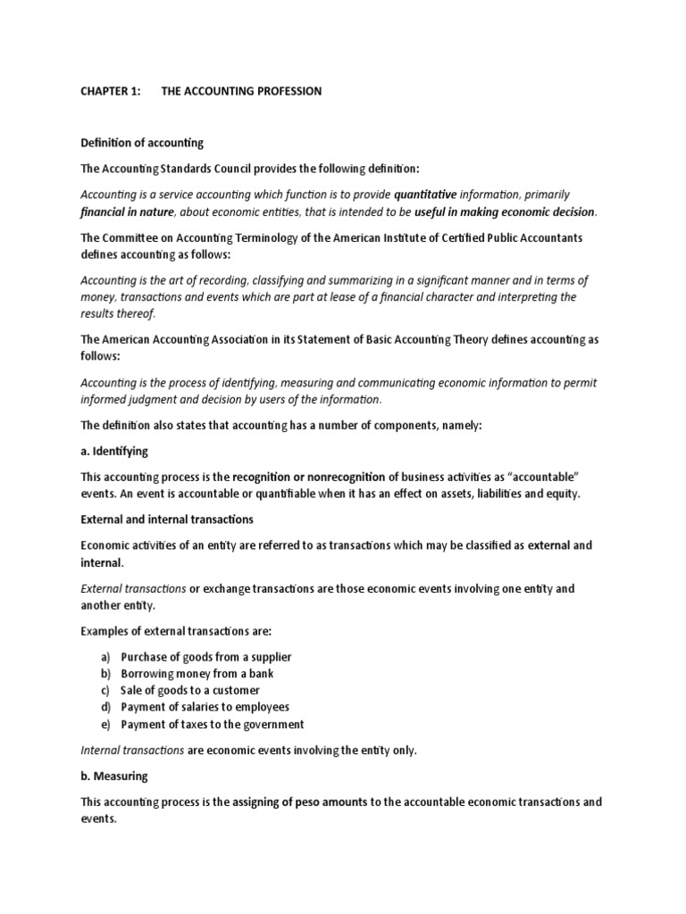 C1 The Accounting Profession | PDF | International Financial Reporting ...