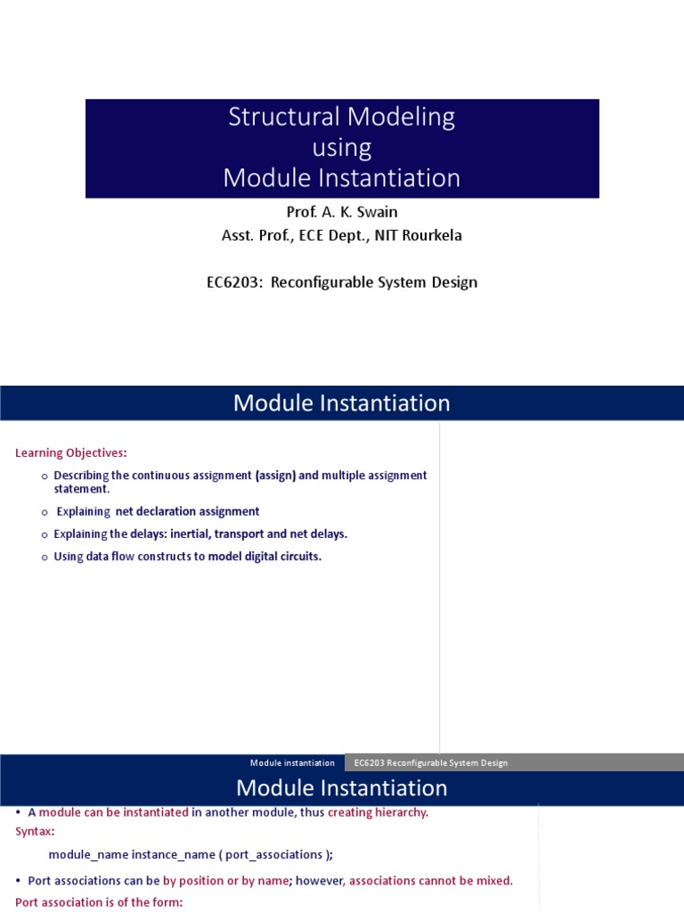 9 - Module Instantiation | Download Free PDF | Parameter (Computer ...