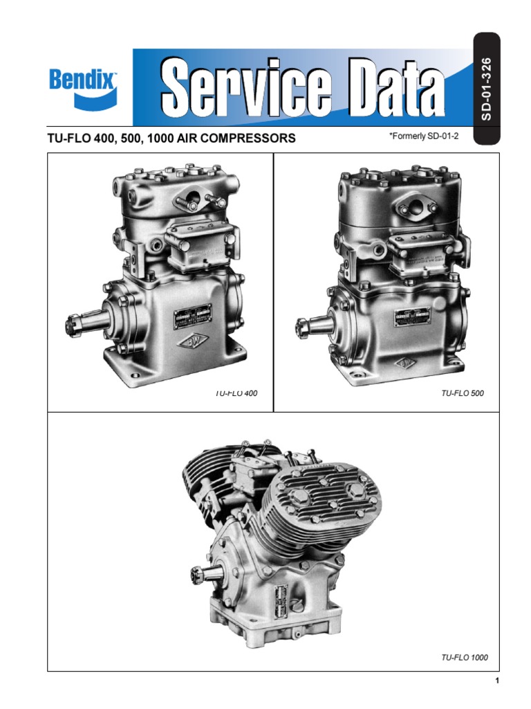 TU-FLO 400, 500, 1000 AIR COMPRESSORS: Formerly SD-01-2 | PDF | Piston ...