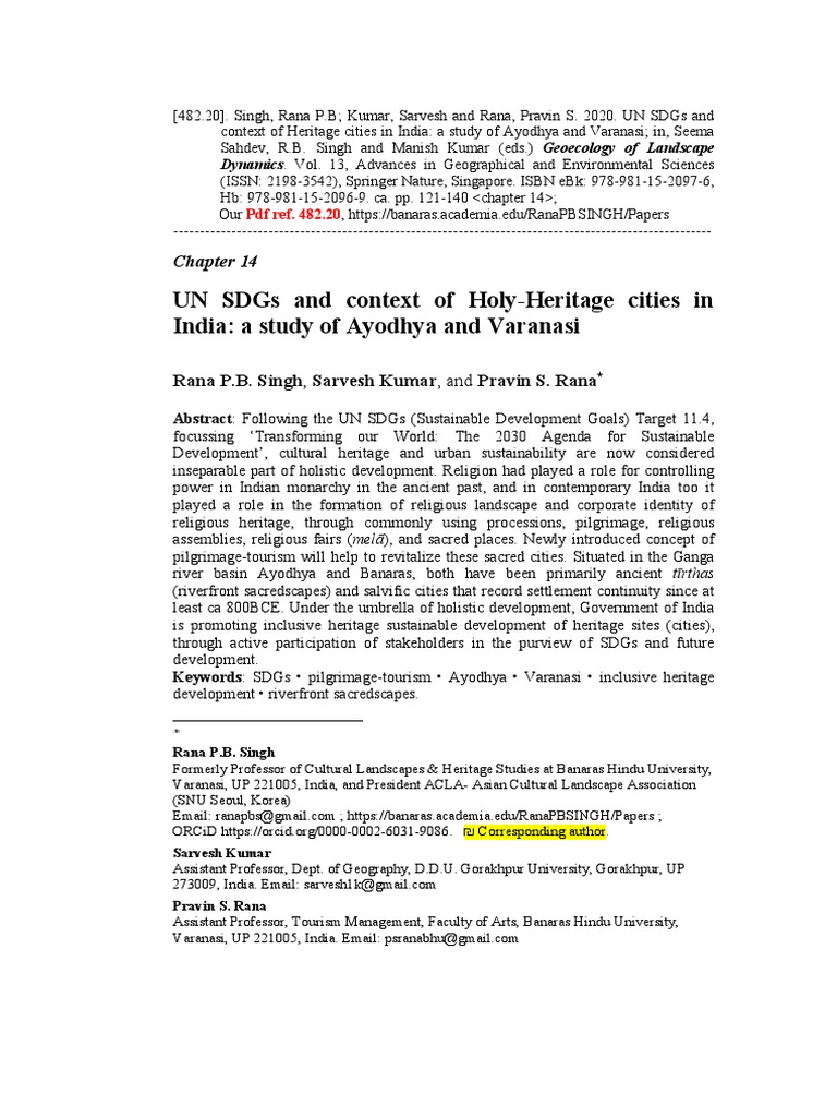 482.20. GeoEco-Ayodh-Vns - Singh - Sarve - Rana - 14 - 1-20 | PDF ...