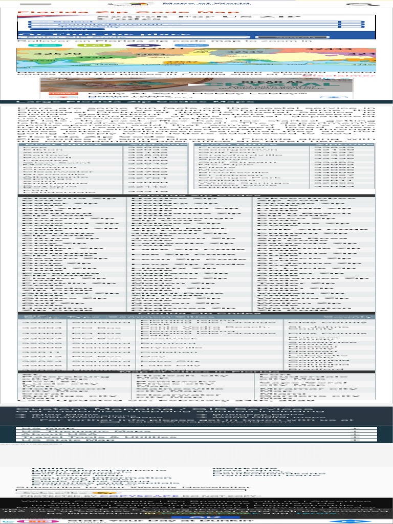 Search For US ZIP Codes: or Find The Place | PDF | United States Postal ...
