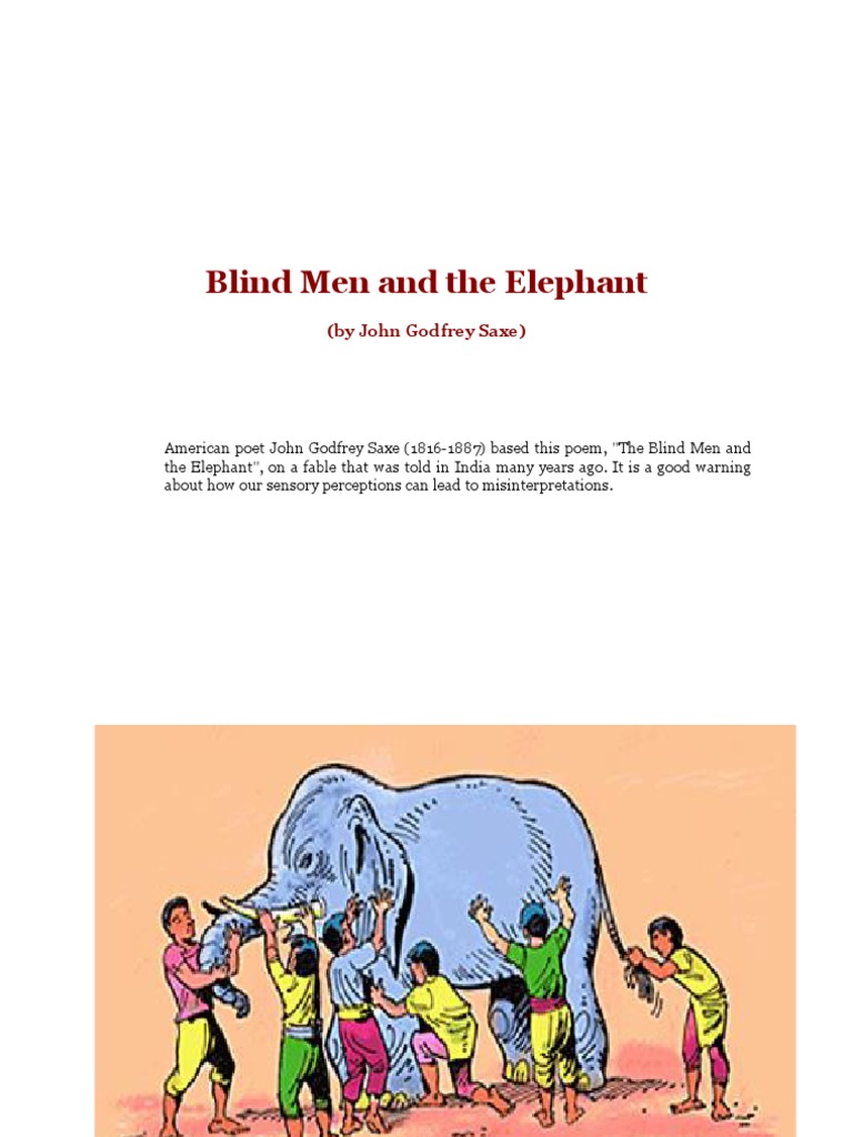 Blind Men and the Elephant Poem Analysis | PDF | Religion & Spirituality
