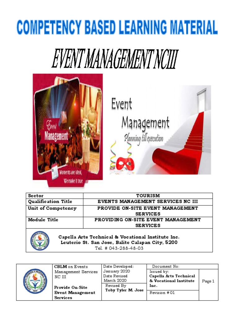 Provide On Site Event Management Services | PDF | Business