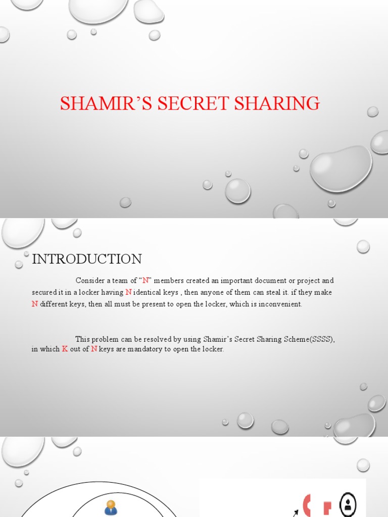 Shamir's Secret Sharing | PDF