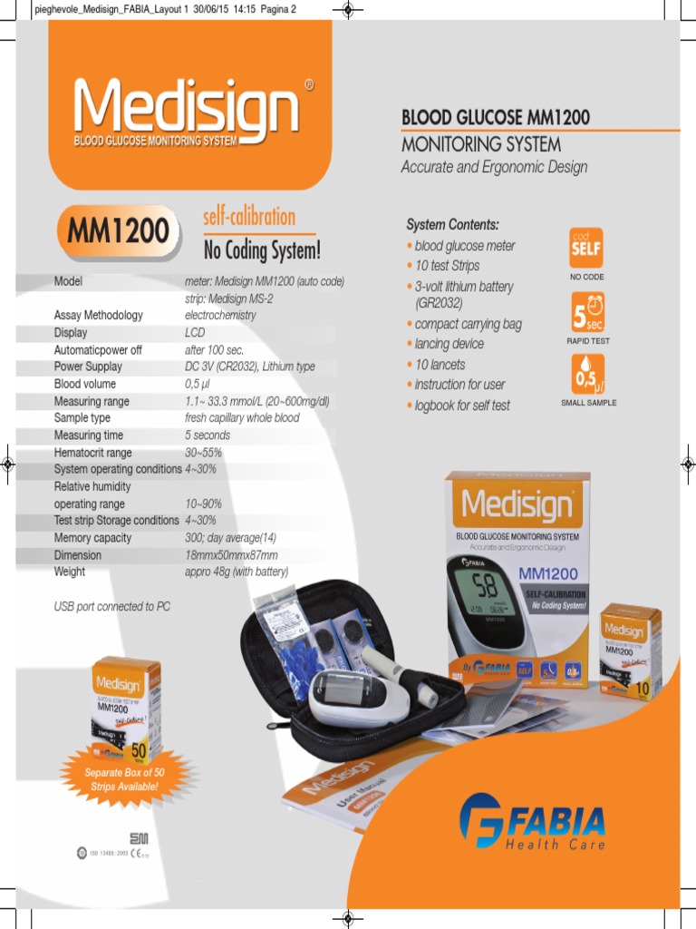 Medisign MM1200 Glucometer Guide | PDF