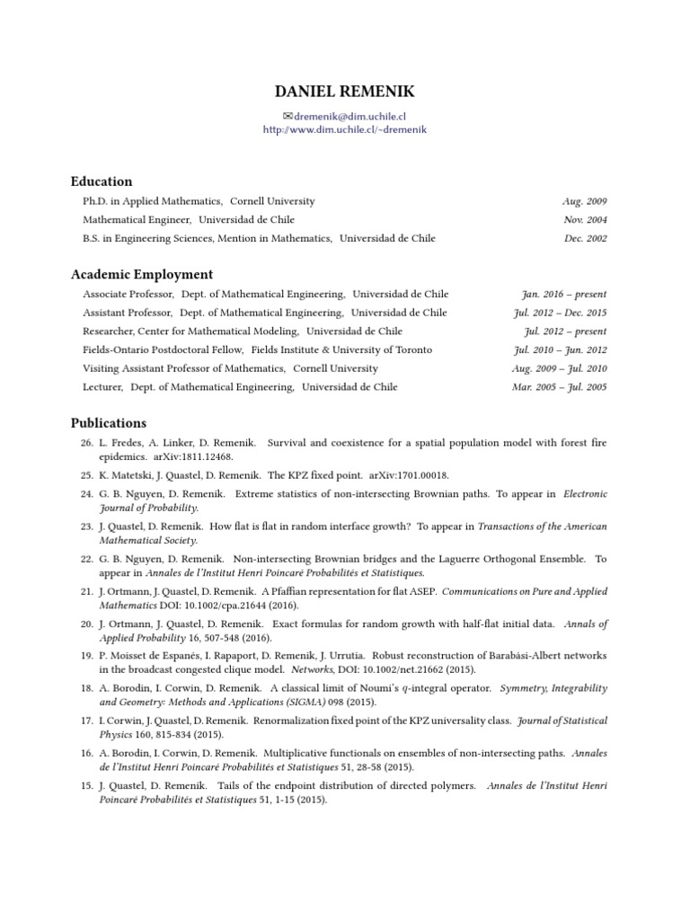 CV PDF | PDF | Stochastic Process | Chaos Theory