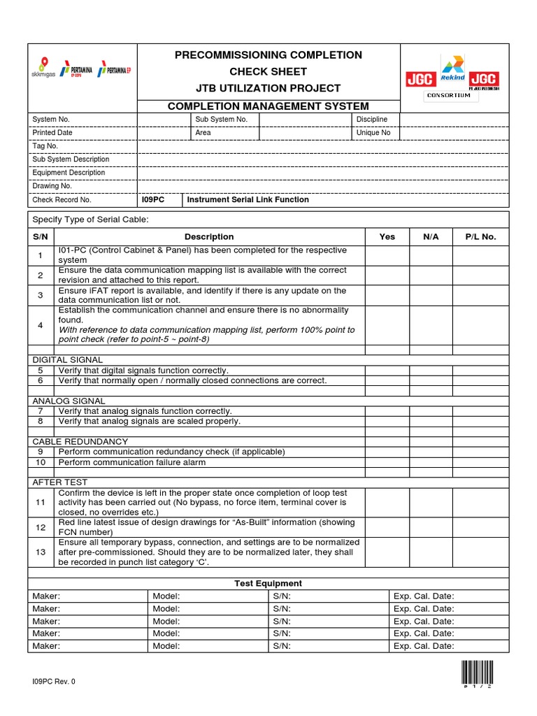 Modbus Check Sheet Example | PDF | Data Transmission | Computer Networking