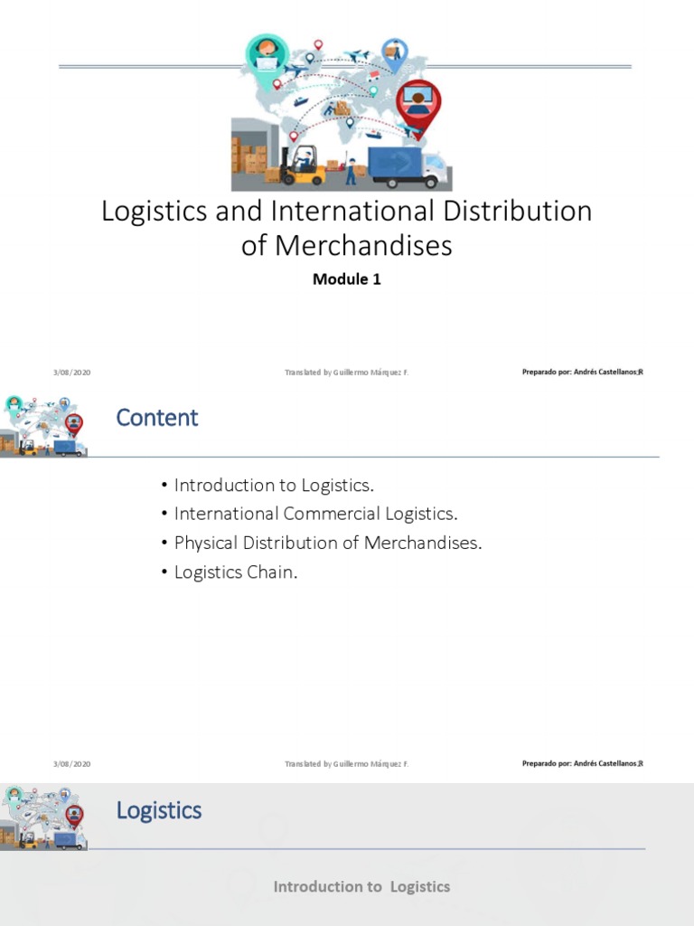Module 1 Introduction To Logistics PDF | PDF | Logistics | Supply Chain