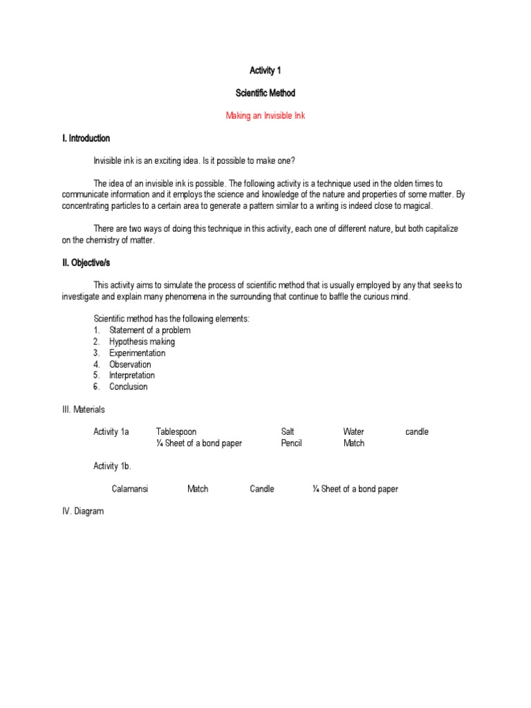 Activity 1 - Scientific Method CE 113 | PDF | Scientific Method | Paper
