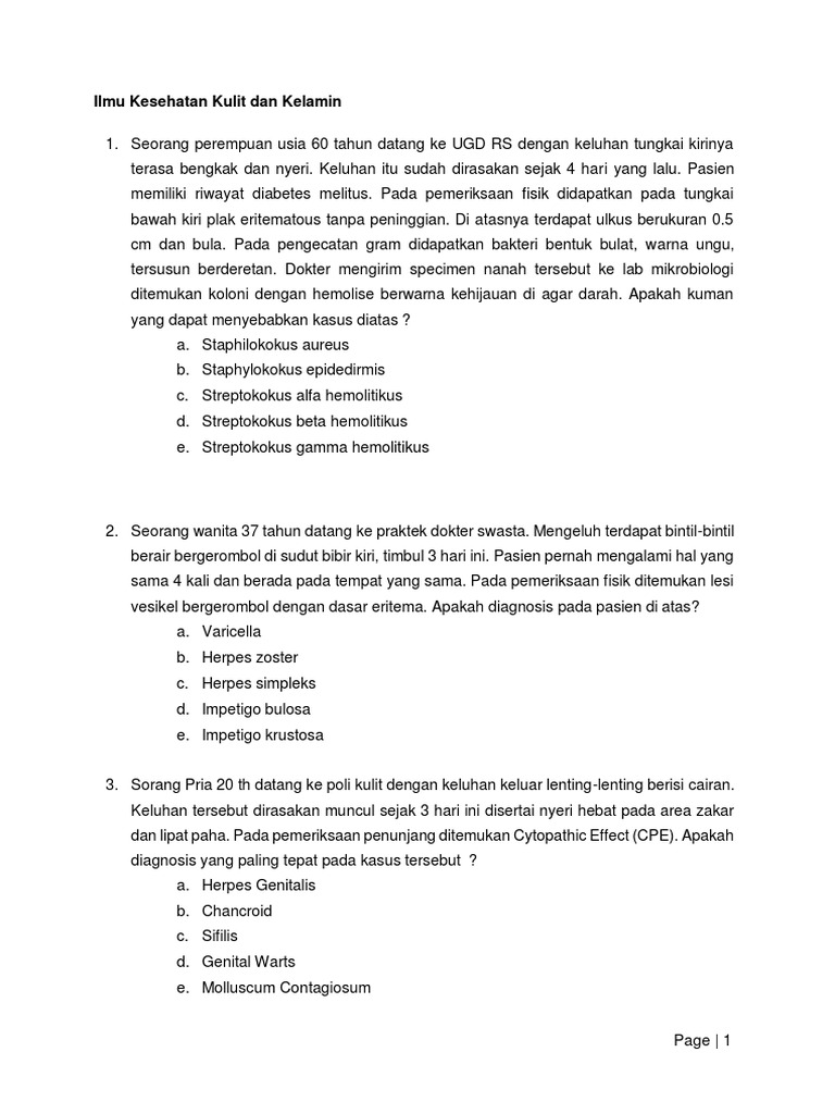 Soal Integumen Tanpa Jawaban PDF | PDF