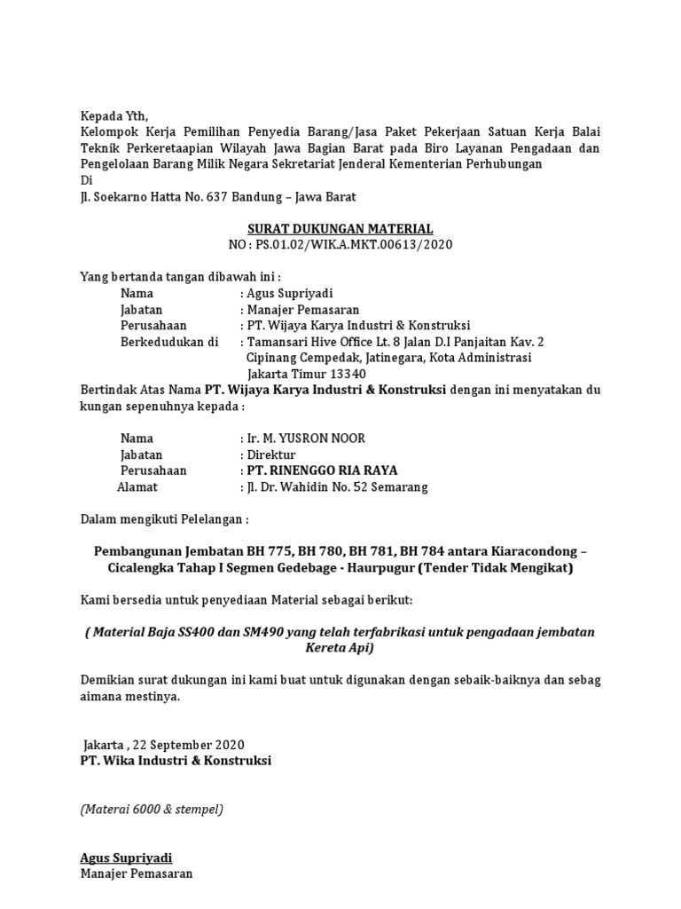 Form Duk. Material Rinenggo | PDF | Teknologi & Rekayasa