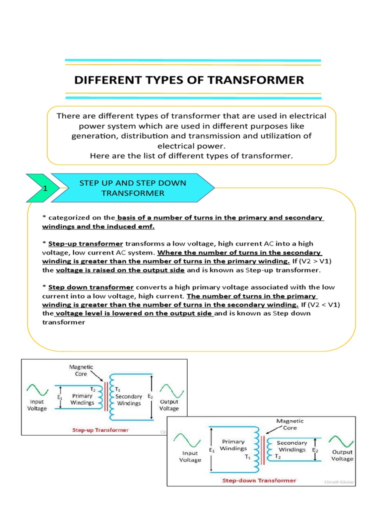 Types of Transformer | PDF | Electric Power Distribution | Transformer