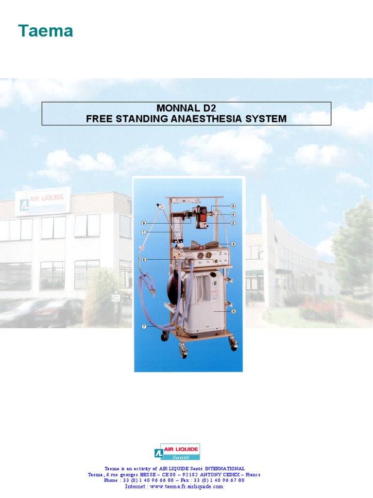 Taema: Monnal D2 Free Standing Anaesthesia System | PDF | Breathing ...