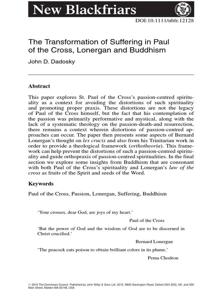 The Transformation of Suffering in Paul | PDF | Resurrection Of Jesus ...