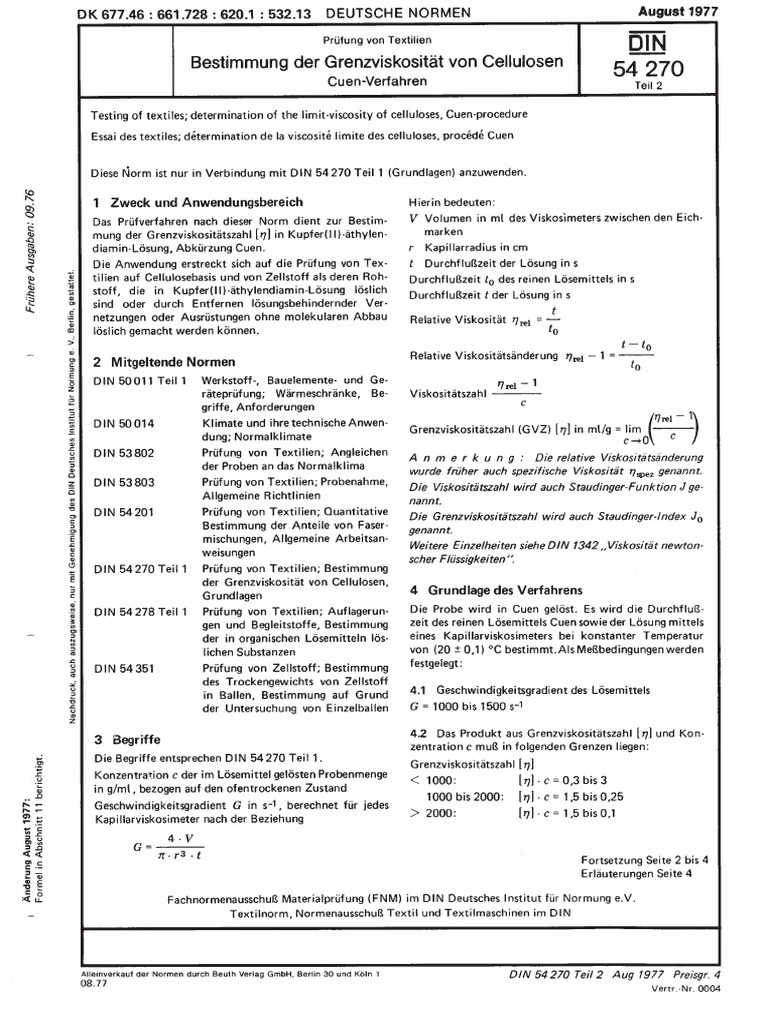 Din 54270-2 1977-08 | PDF